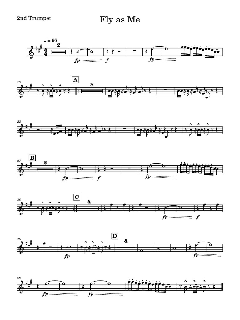 Fly As Me-2nd - Trumpet | PDF