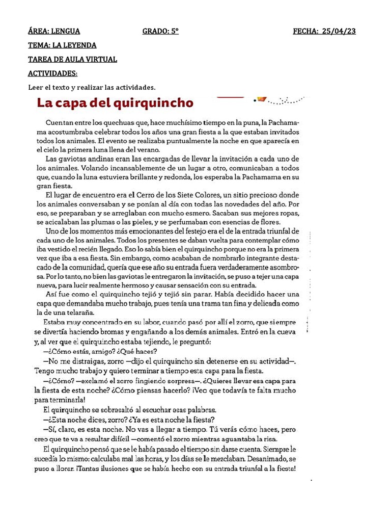 El Texto Narrativo Ficcional | PDF
