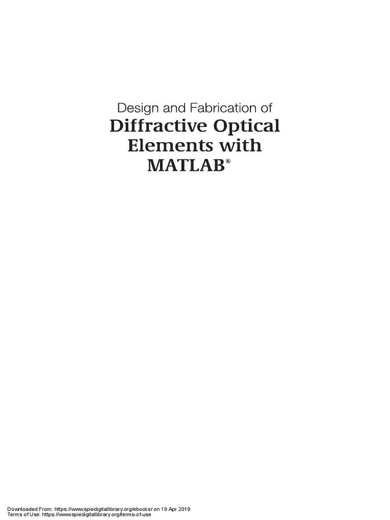 Diseño y Fabricación de Hologramas Con Matlab | PDF | Holography | Diffraction