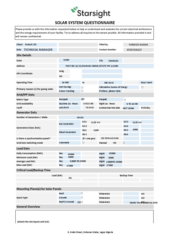 Ci Projects Questionnaire 2 | PDF | Electrical Grid | Solar Power