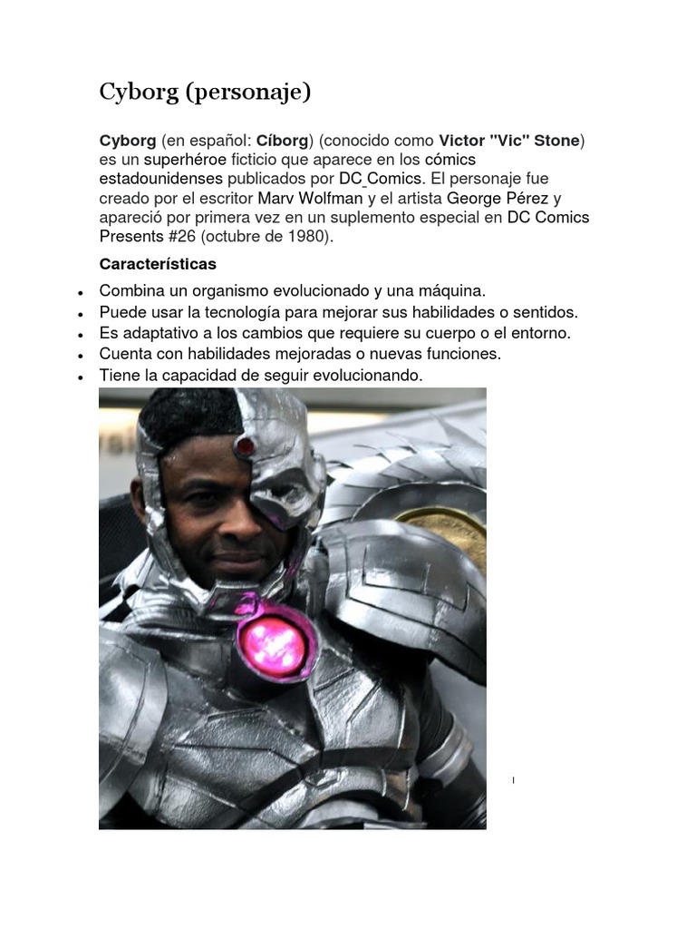 Cyborg: El héroe Victor Stone | PDF | Libros para adolescentes