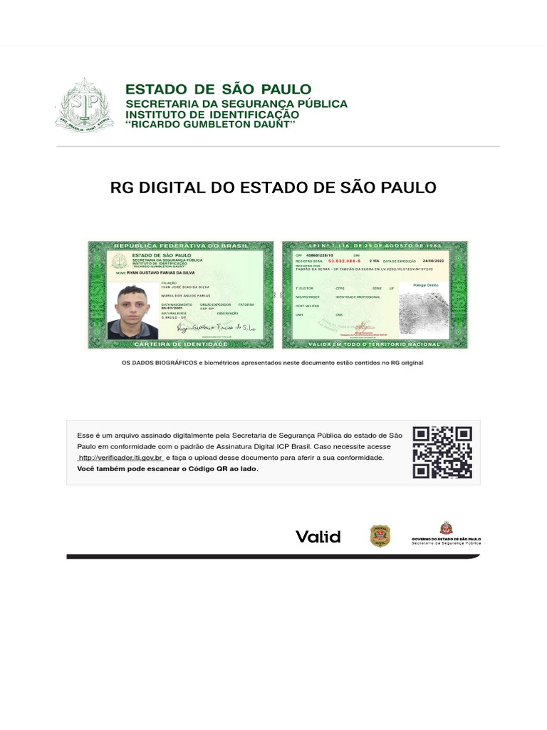 RG Digital de São Paulo | PDF