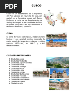 Triptico de Cusco | PDF | Andes | Perú