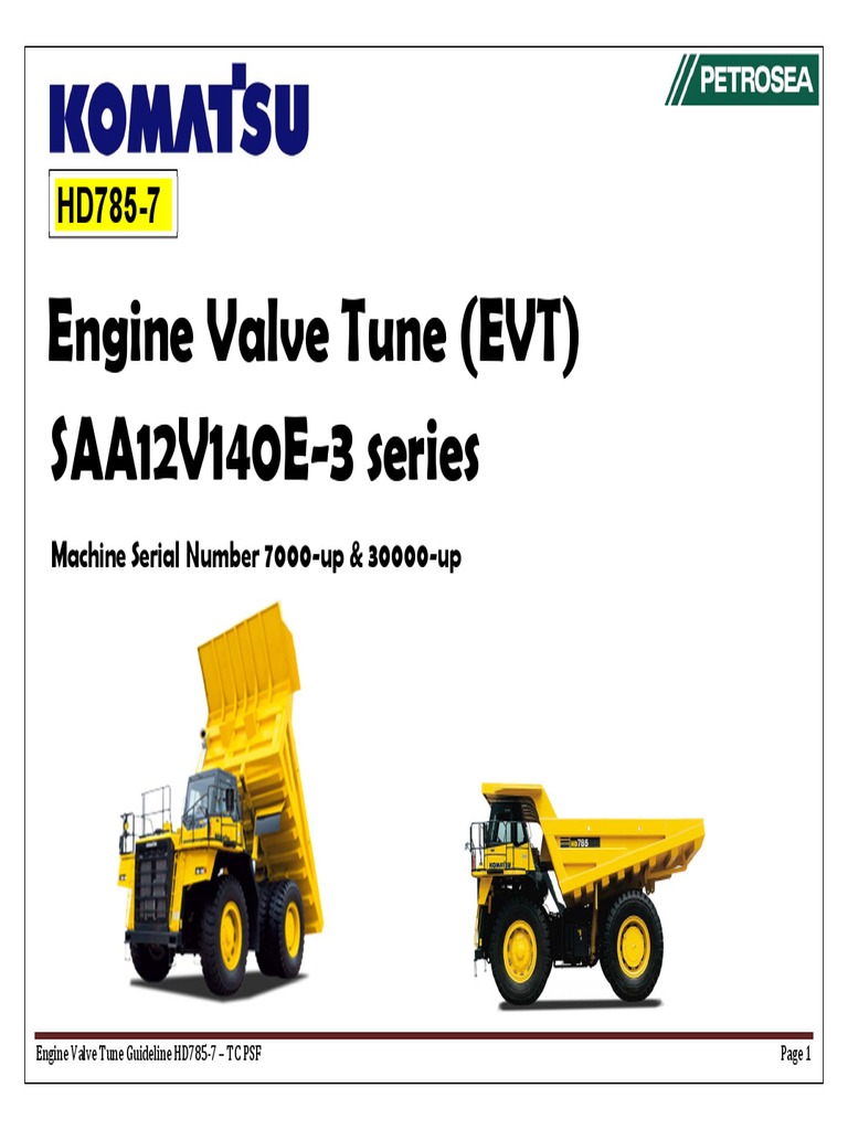 Engine Valve Tune Guideline HD785-7 Rev29112017 PDF | PDF | Engines ...
