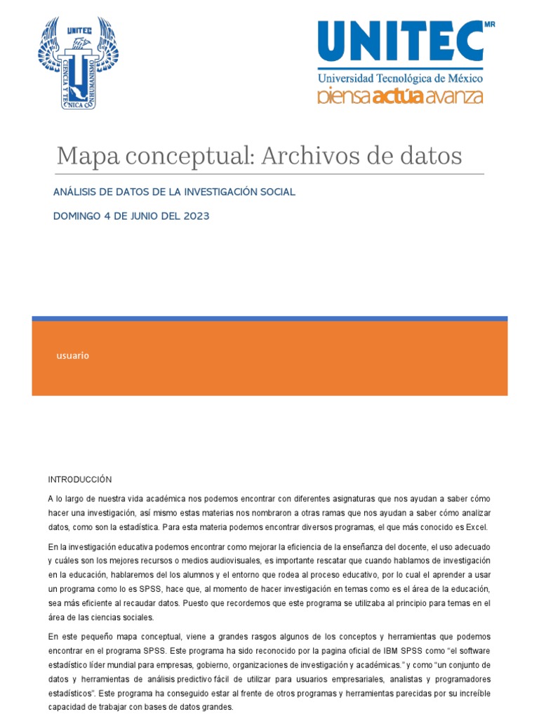 Mapa Conceptual | PDF | Spss | Estadísticas
