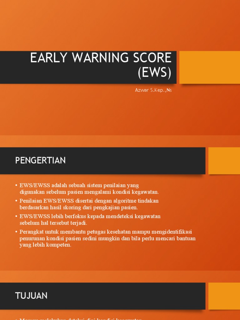 Skor EWS untuk Deteksi Dini Kegawatan | PDF