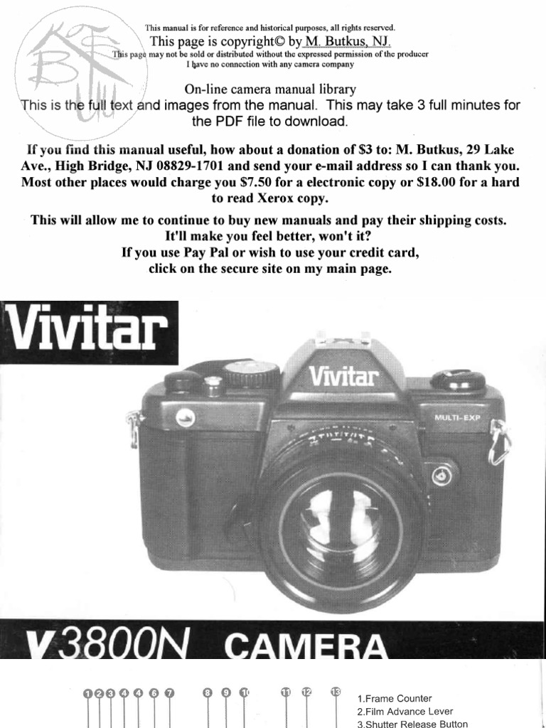 Vivitar v3800n | PDF