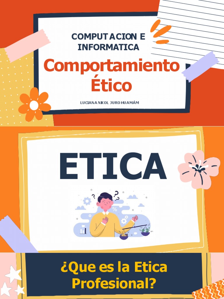 Comportamiento Etico Exposicion - Luciana | PDF | Moralidad | Ética profesional