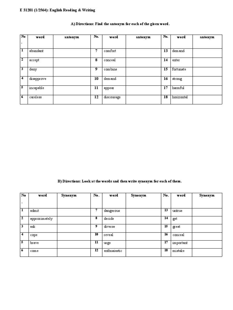 E 31201 ant syn dict 1 ทับ 2564 | PDF