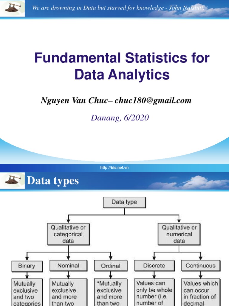 Fundamental Statistics Data Analytics Pdf