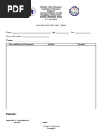 Parent Teacher Conference and Agreement Form | PDF