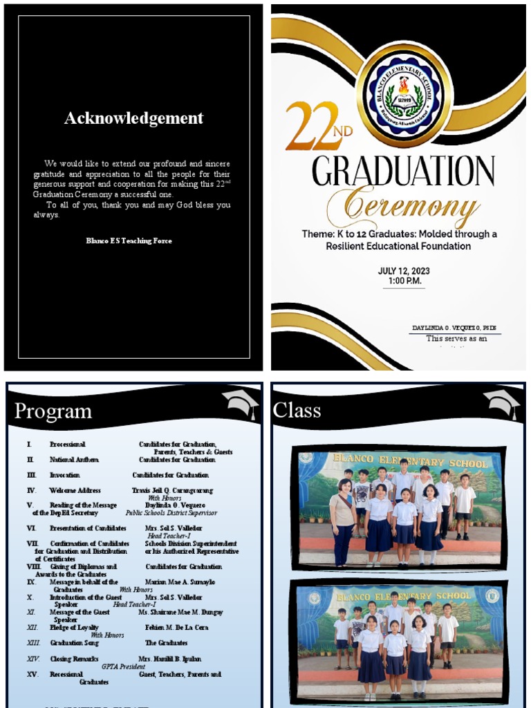 Graduation Program 2022-2023 - BLANCO ES | PDF