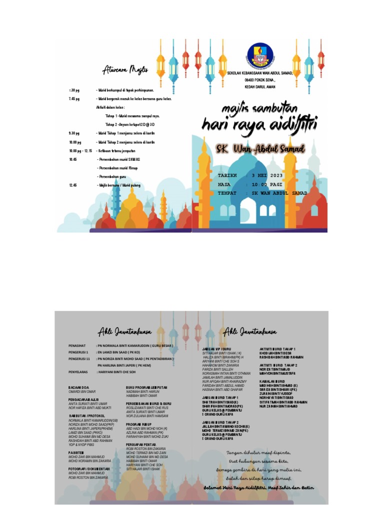 Buku Program Hari Raya | PDF