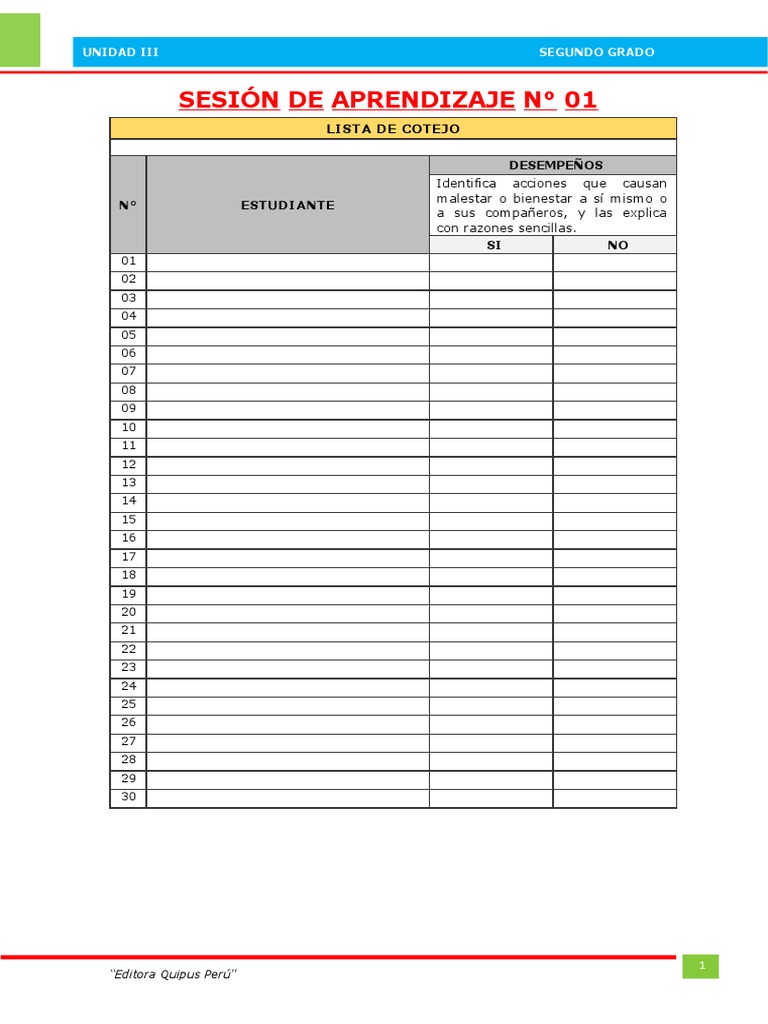 Anexo de Sesiones de Aprendizaje - Unidad Didáctica II - Editora Quipus Perú | PDF | Sistema ...