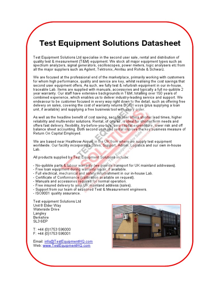 EMI Test Receiver ESCI Overview | PDF | Electromagnetic Interference ...