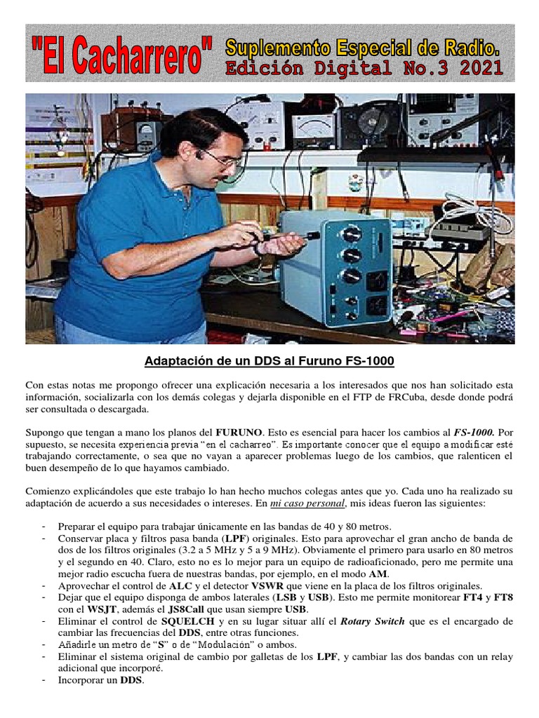 Adaptación DDS para Furuno FS-1000 | PDF | Micrófono | USB
