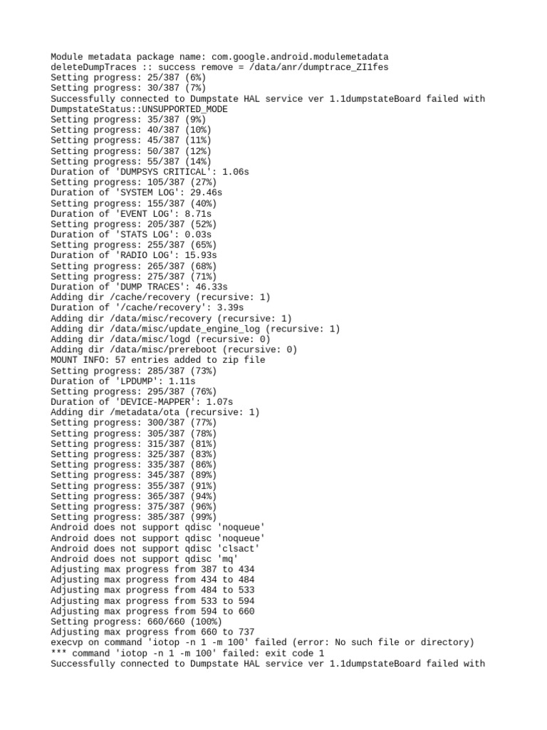 Dumpstate 2022 09 18 15 46 15 Dumpstate - Log 20228 | PDF | Directory (Computing) | System Software