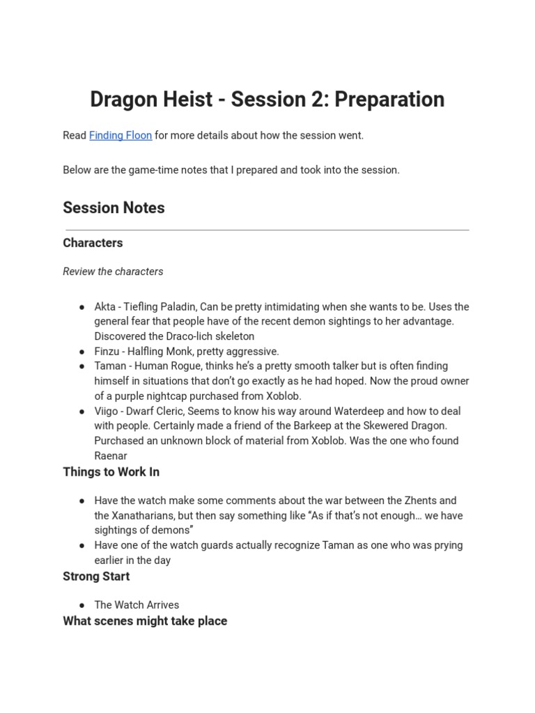 Prep Session 2 - Finding Floon | PDF