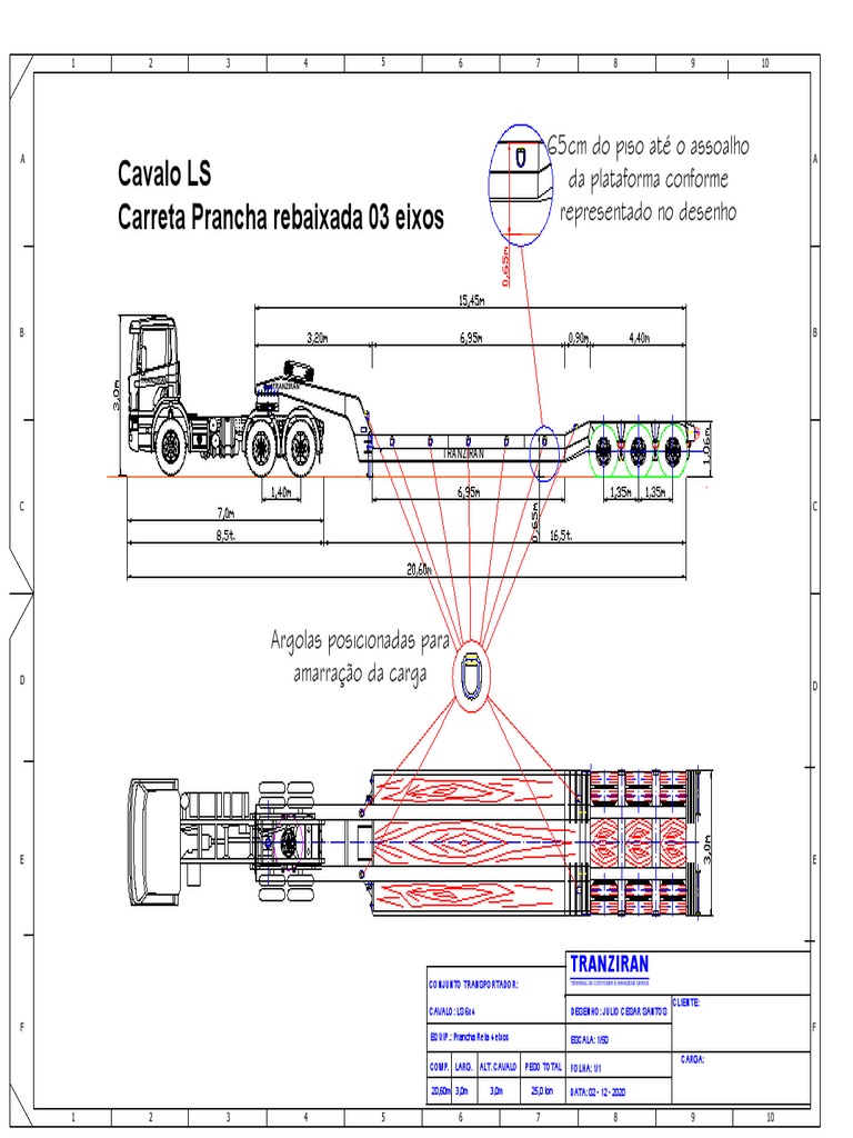 Prancha rebaixada 03 eixos | PDF