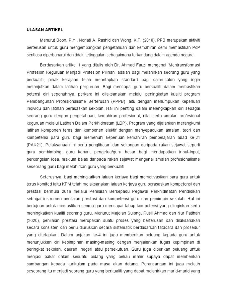 Ulasan 2 Artikel | PDF