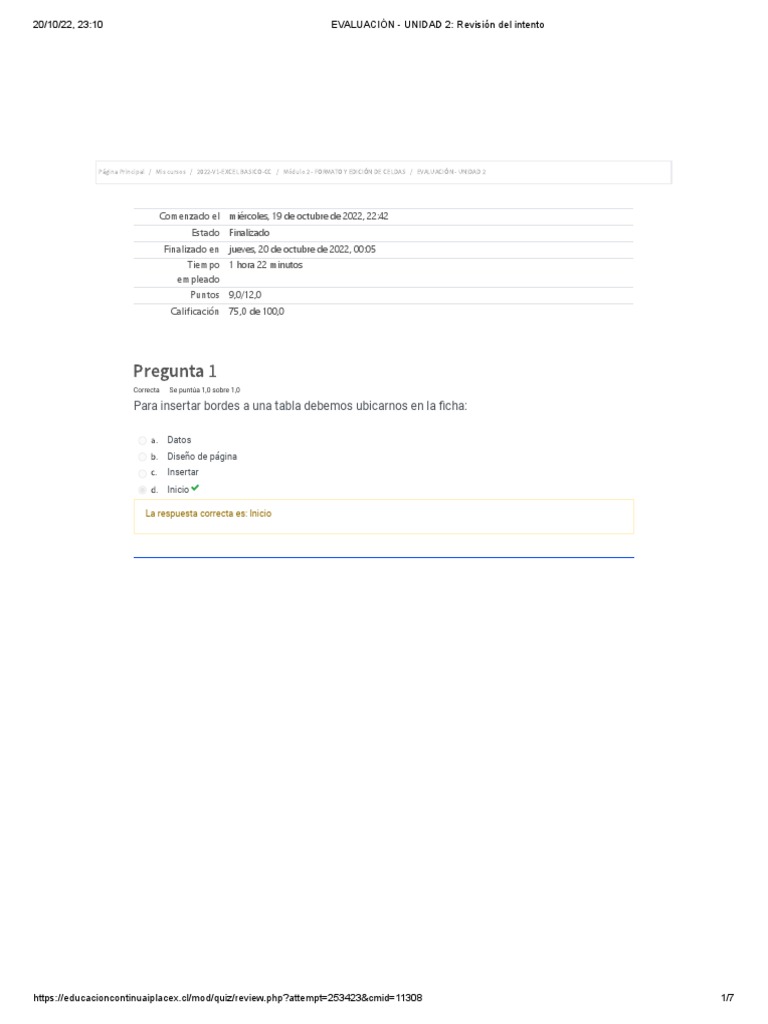 EVALUACIÓN - UNIDAD 2 - Revisión Del Intento | PDF | Software | Informática EVALUACIÓN - UNIDAD 2 - Revisión Del Intento | PDF | Software | Informática