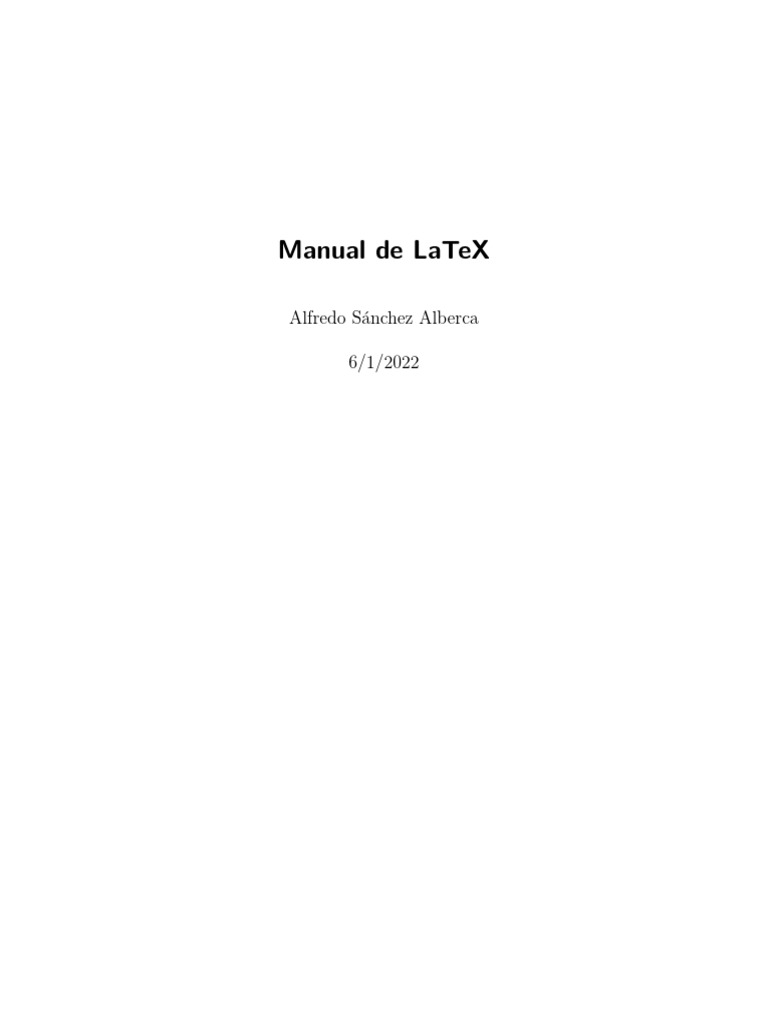 Guía Completa de LaTeX para Principiantes | PDF | Te X | Procesador de ...