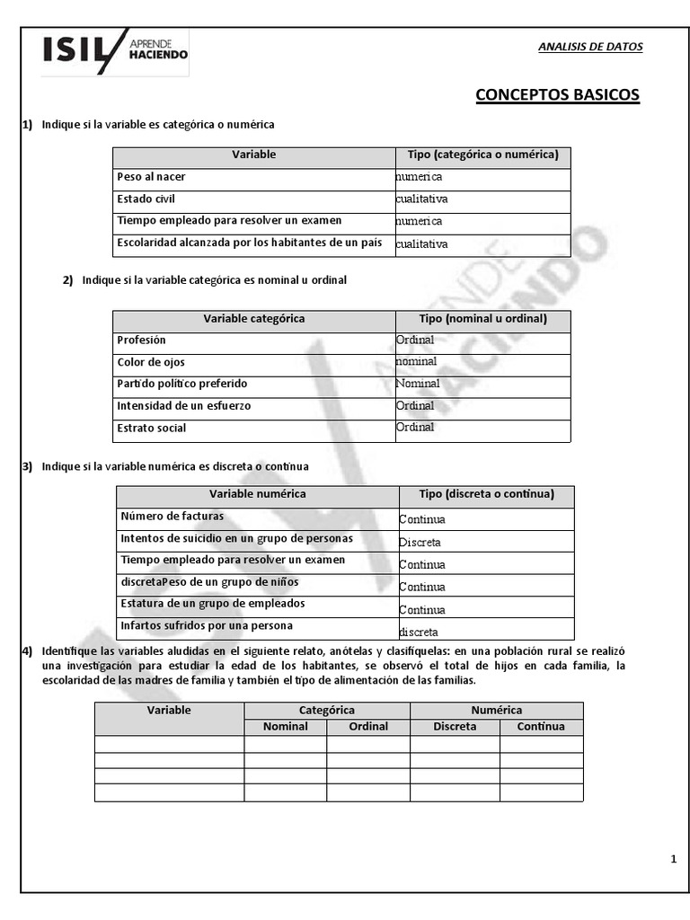 Separata - Material de Ejercicios | PDF