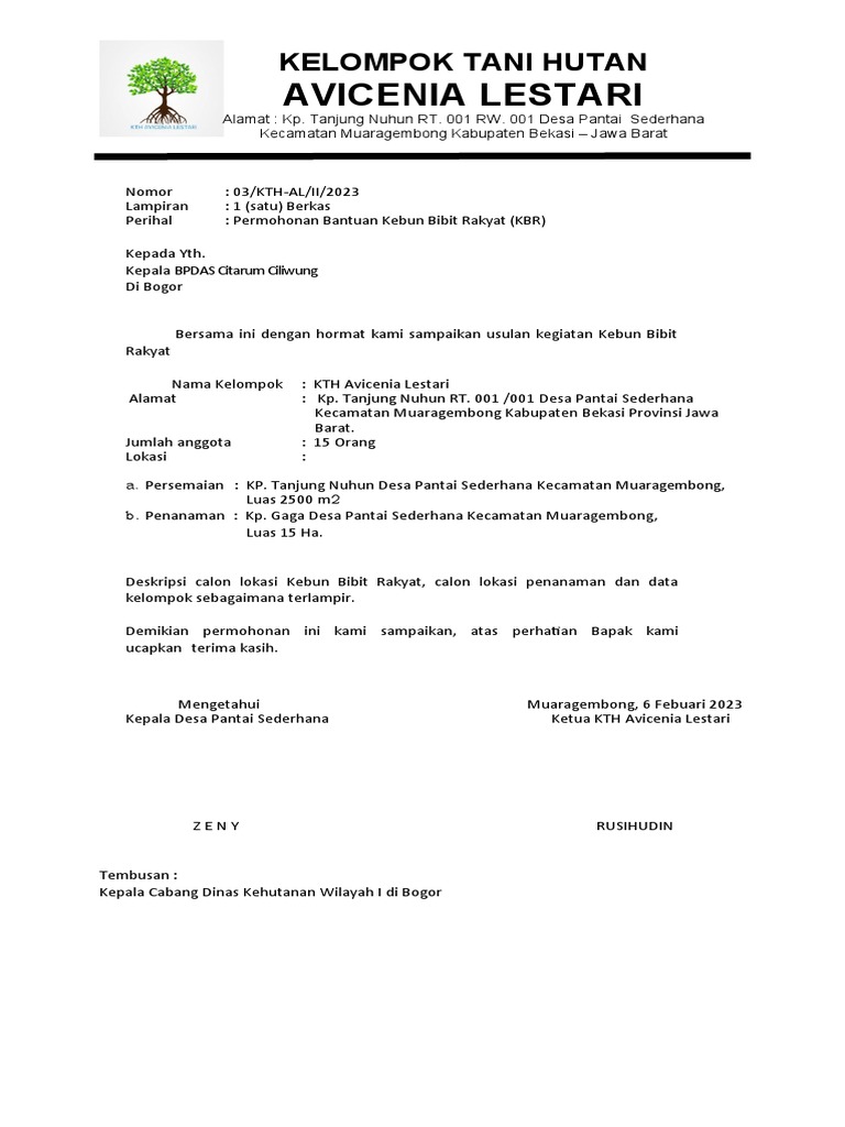 Proposal KBR Avicenia Lestari | PDF