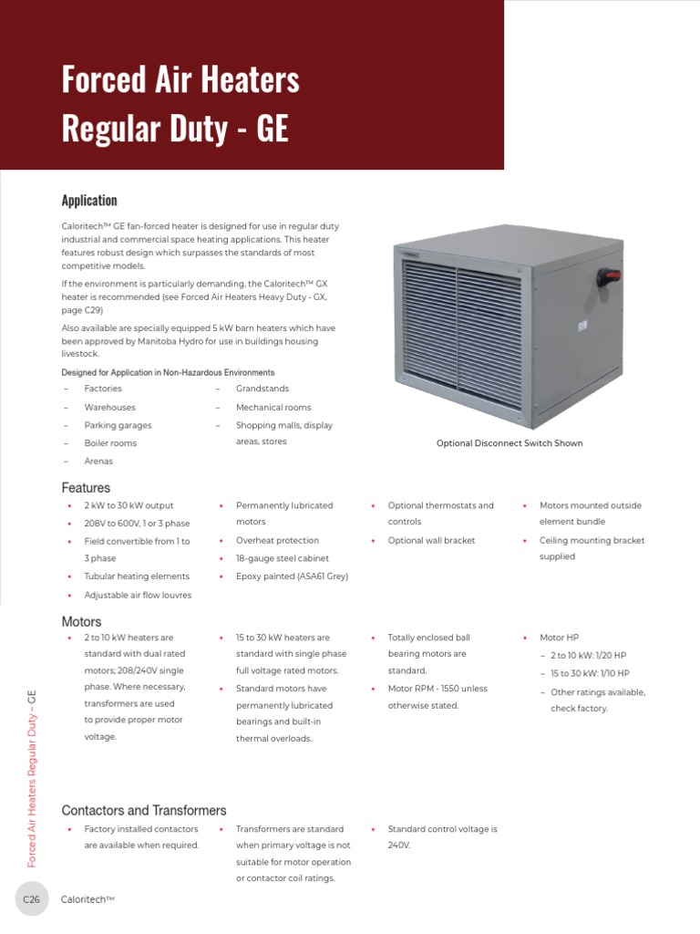 GE Catalog | PDF | Electric Motor | Thermostat