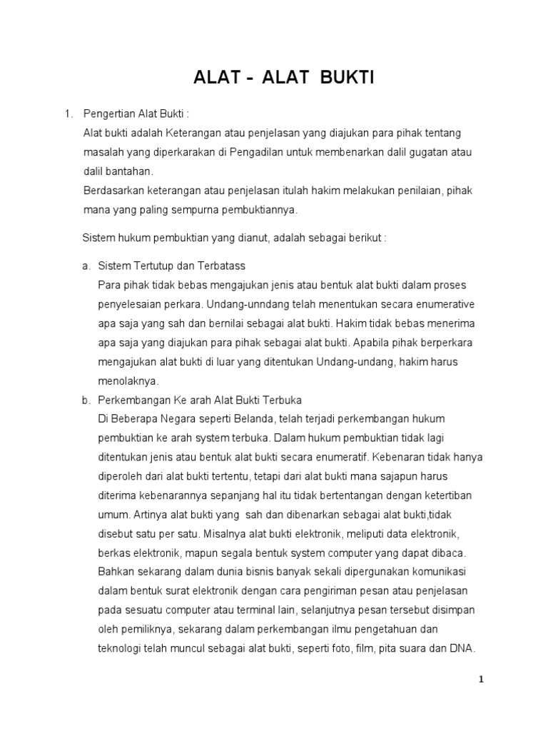 Alat Bukti | PDF