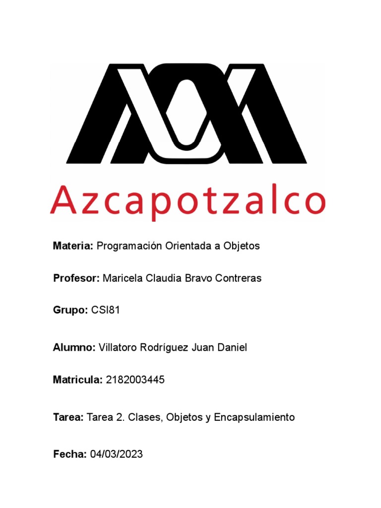 Clases y Encapsulamiento en POO | PDF