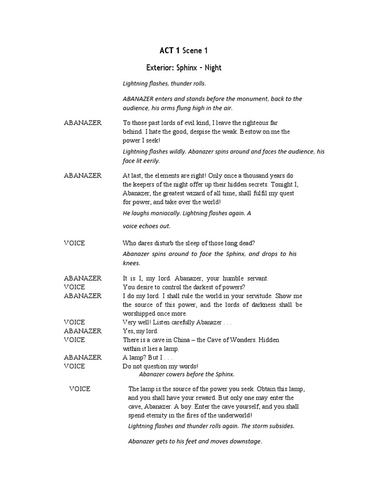 Aladin Revise Script | PDF