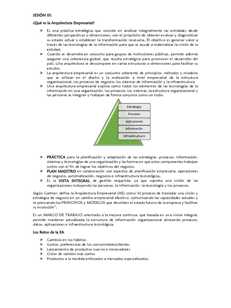 Introducción a la Arquitectura Empresarial | PDF | Arquitectura ...