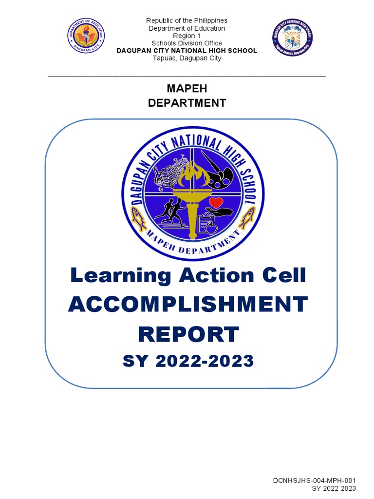 Lac Accomplishment Report 2022-2023 | PDF | Teachers | Learning
