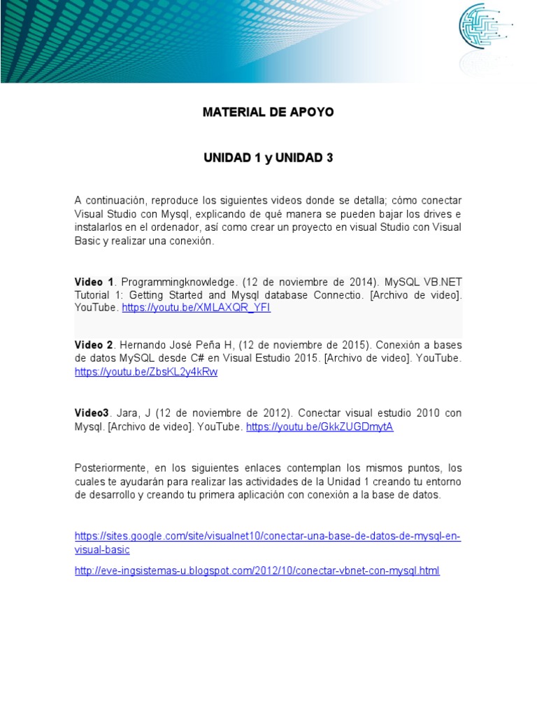 Conexión a MySQL con Visual Studio | PDF | Mi sql | Industria del software