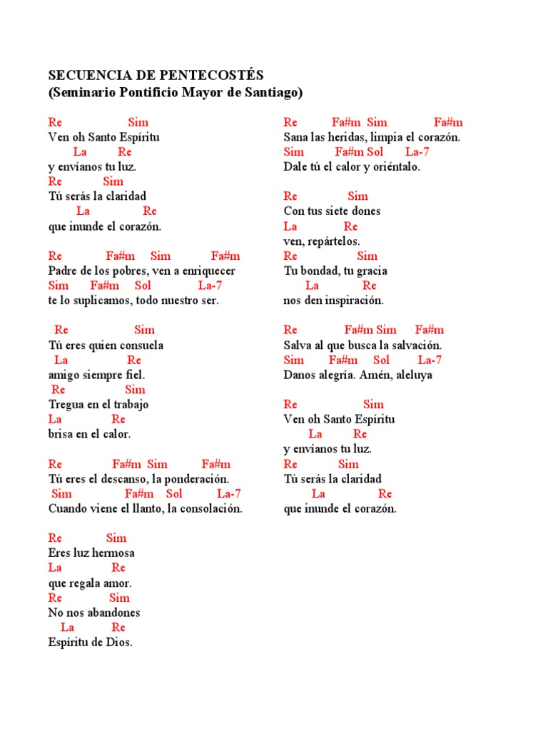 Cantos para Pentecostés | PDF