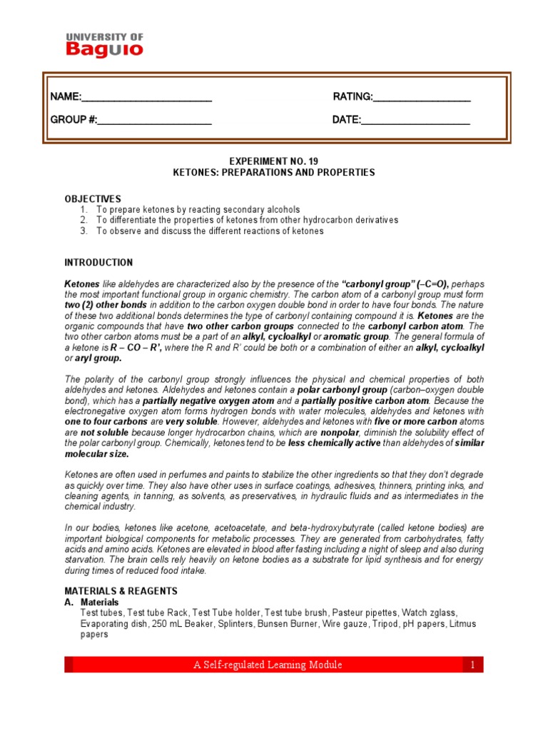 Legal's Test for Ketones Analysis | PDF | Functional Group | Ketone