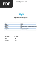 Answer All Questions: Igcse/O Level Physics Light Exercise | PDF | Optics | Prism