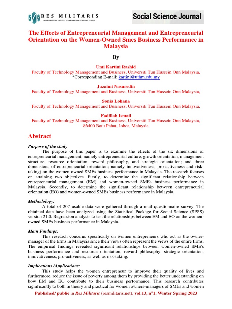 Entrepreneurial Management | PDF | Entrepreneurship | Factor Analysis Entrepreneurial Management | PDF | Entrepreneurship | Factor Analysis