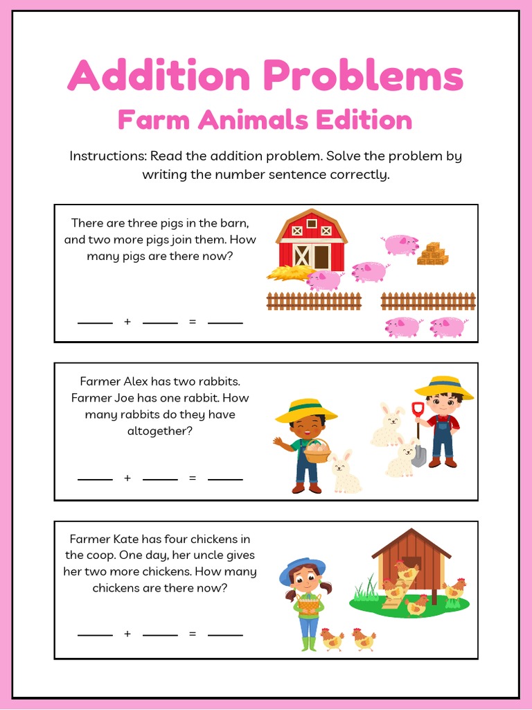 Farm Animal Math for Kids | PDF | Cooking, Food & Wine