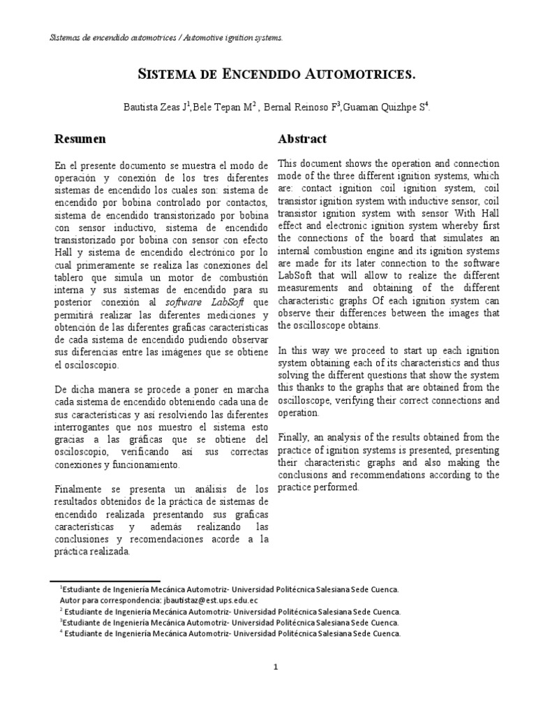 Practica Encendido | PDF | Inductor | Ciencias fisicas Practica Encendido | PDF | Inductor | Ciencias fisicas