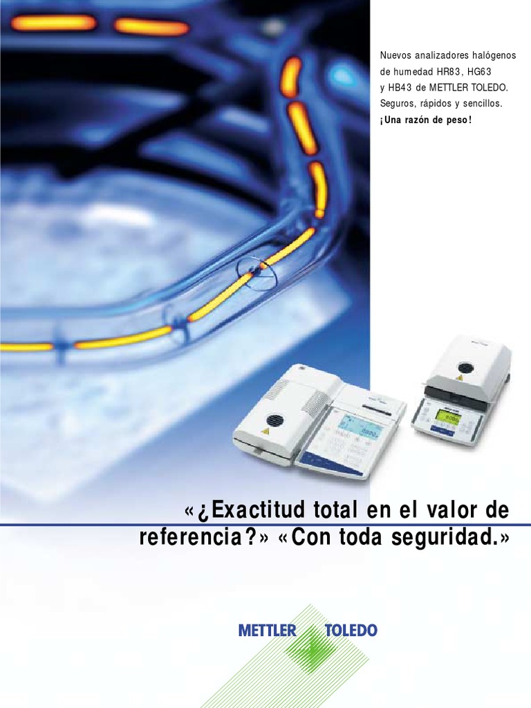 Análisis de Humedad con HR83 METTLER TOLEDO | PDF | Ingeniería de ...