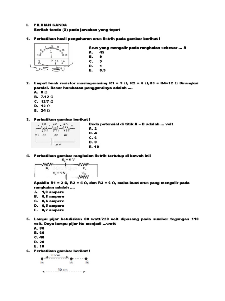 Soal Fisika Kelas Xii SMT I | PDF | Sains & Matematika