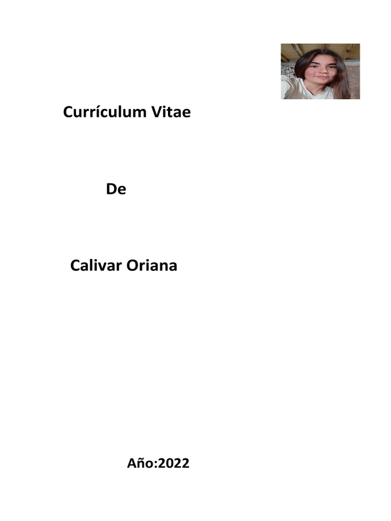 Currículum de Calivar Oriana 2022 | PDF