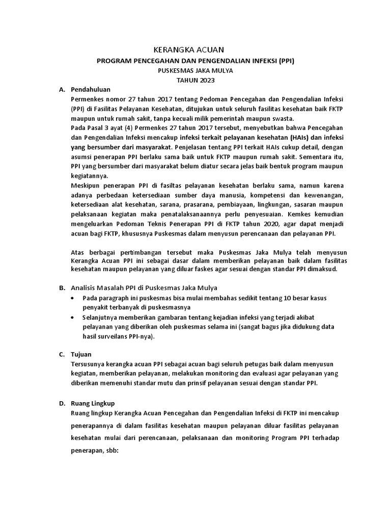 Contoh Kak Ppi | PDF