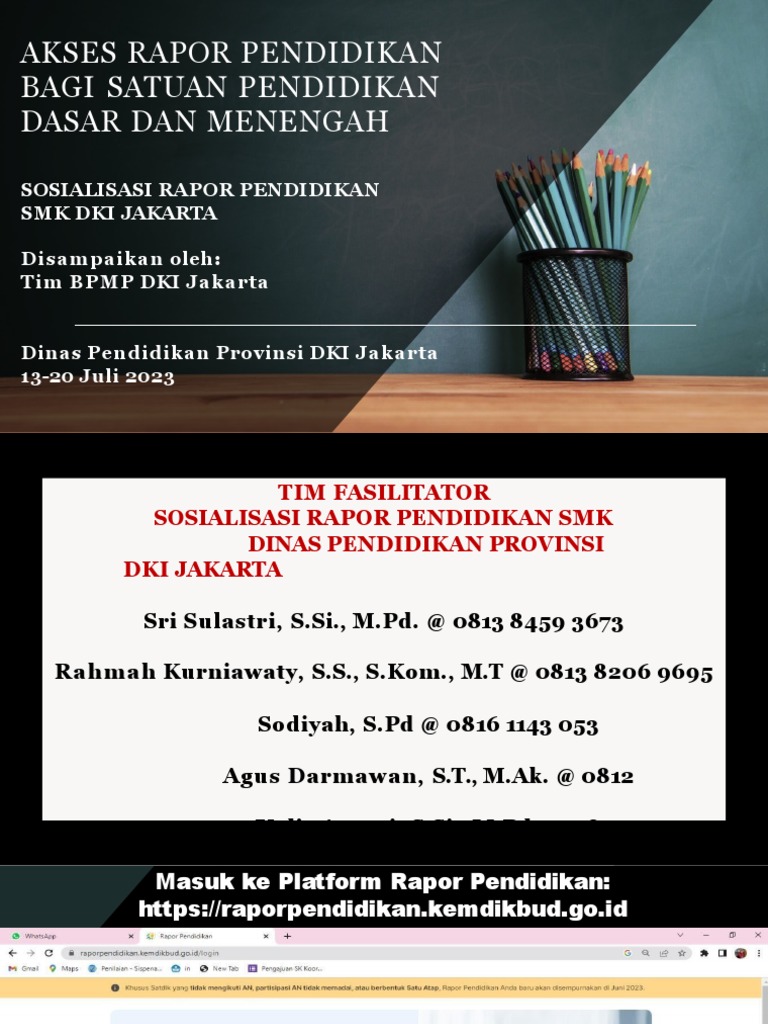 Akses Rapor Pendidikan Bagi Satpen Dasmen | PDF | Bisnis