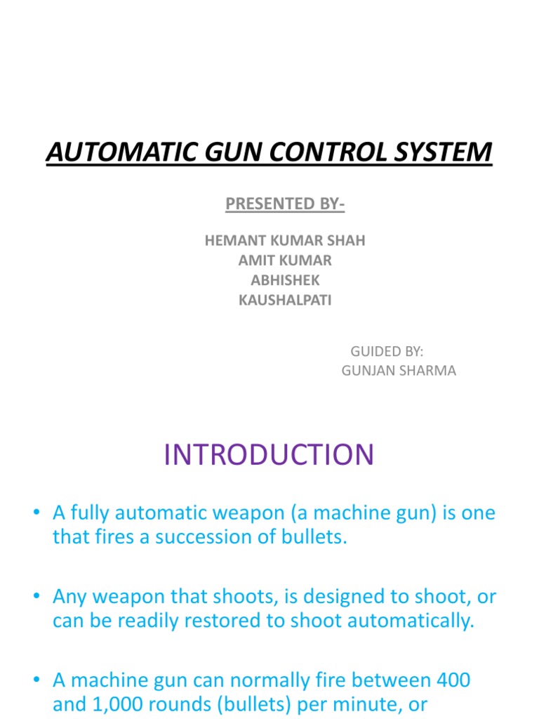 Automatic Gun Control System | PDF