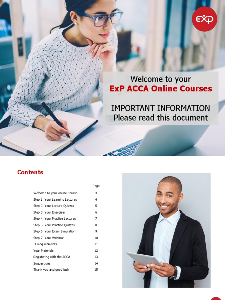 ExP ACCA Welcome Pack | PDF | Tablet Computer | Android (Operating System)