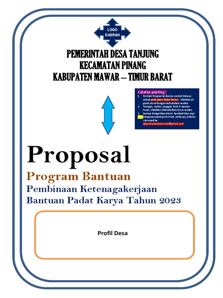 Format Draft Proposal Padat Karya NAKER | PDF