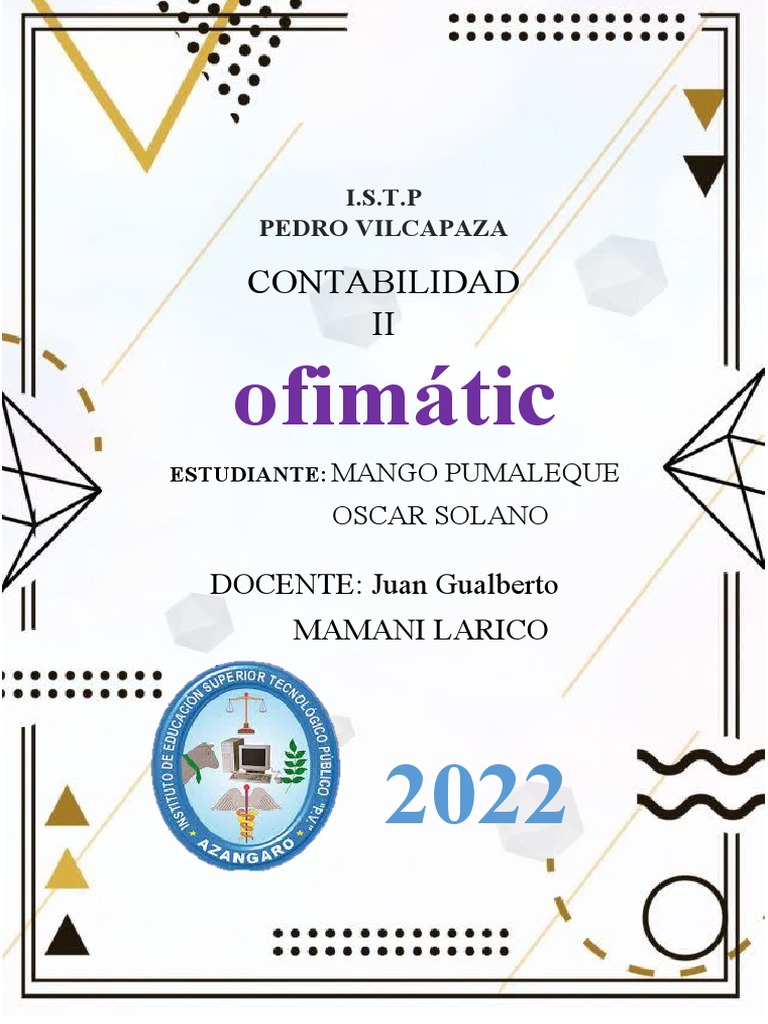 Caratula de Ofimatica 1 | PDF